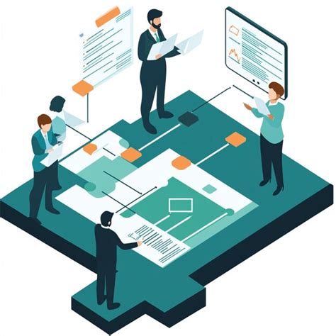 An Illustration Of A Team Conducting An Operational Risk Assessment With Flowcharts Premium Ai
