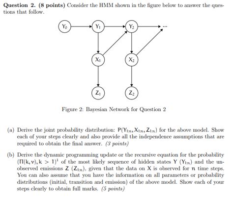 solved question 2 8 points consider the hmm shown in the