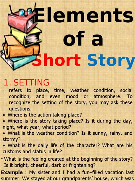 The Elements Of A Short Story Setting Plot Conflict