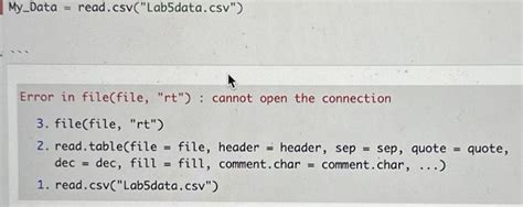 Solved Error In File File Rt Cannot Open The Chegg