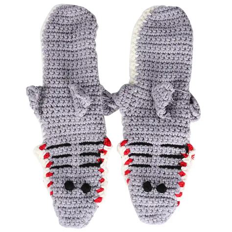 Knitted Shark Socks Hand Knitted Shark Socks