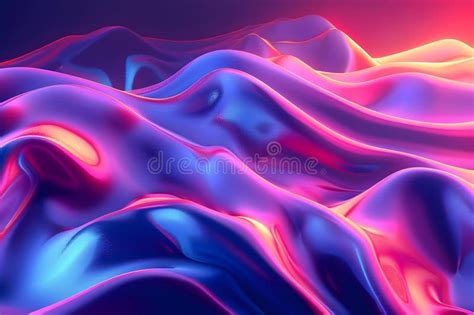 Abstract Liquid Waves Flowing Dynamically In Vibrant Pink And Blue Hues A Mesmerizing Visual