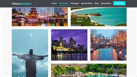 holiday booking website with html css and javascript travel and tourism