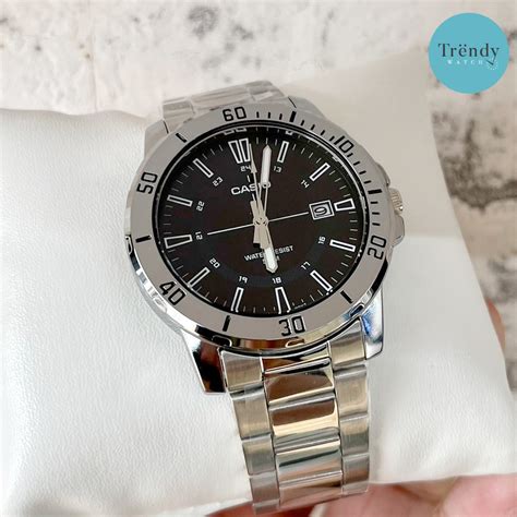 Casio Standard นาฬิกาข้อมือผู้ชาย สายแสตนเลส รุ่น Mtp Vd01d Mtp Vd01l