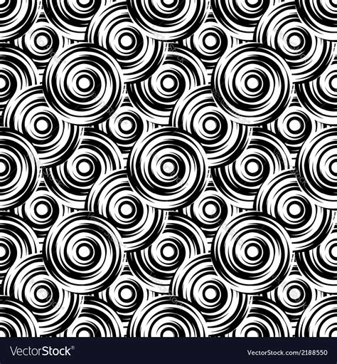 Design Seamless Monochrome Circle Pattern Vector Image