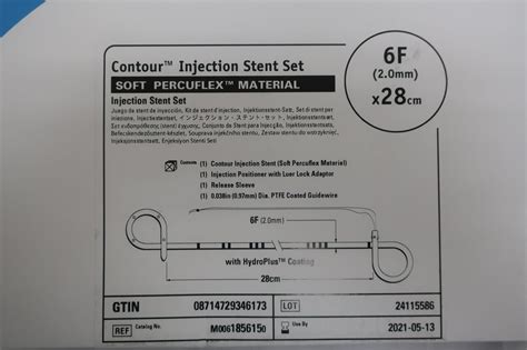 New Boston Scientific Contour Injection Stent Set 2 0 Mm X 28 Cm Contour Injection Stent Set 2 0