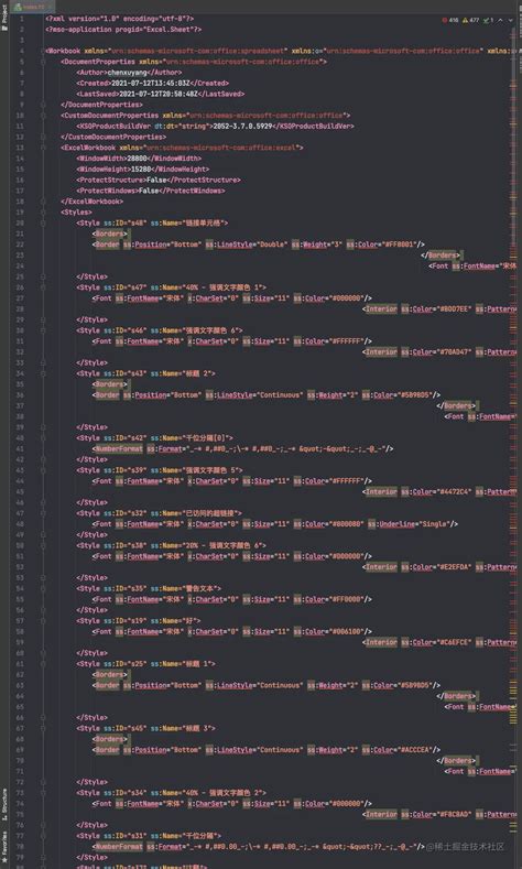 Java 通过FreeMarker作为模板导出Excel导言 定义Excel模板 另存为xml文件 项 掘金