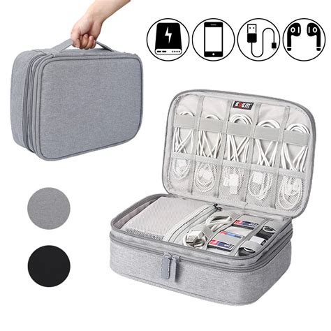 여행용 케이블 가방 휴대용 Usb 충전기 보관 가방 대용량 와이어 전자 액세서리 정리함 Aliexpress