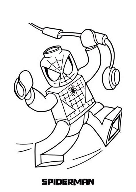 스파이더맨 색칠놀이 컬러링도안spiderman 네이버 블로그 레고 아이디어 어린이 미술 활동 색칠공부 책