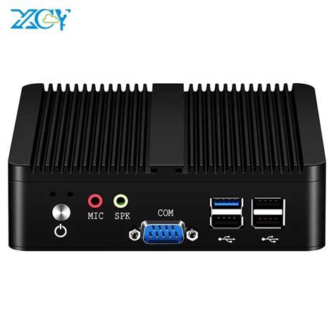Xcy 팬리스 미니 Pc 인텔 셀러론 J6412 듀얼 이더넷 2x Com Rs232 Rs485 윈도우 리눅스 Hdmi