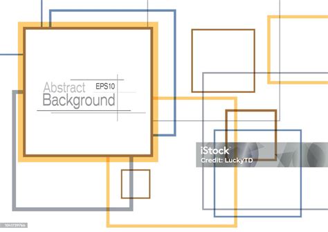 Abstract Minimal Geometric Square Shapes Design Background With Copy