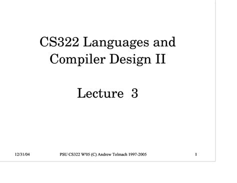 Introduction To The Spark Architecture In Compiler Design Cs 322 Docsity