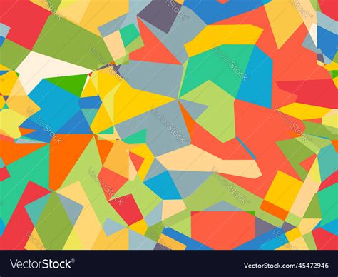 Colorful Seamless Pattern With Chaotic Geometric Vector Image