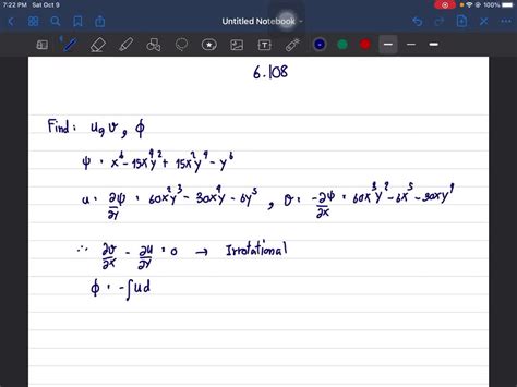solved given a stream function in axisymmetric flow where and are