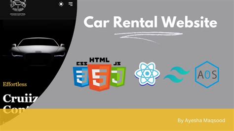 Cruize Control Your Ultimate Car Rental Website Ayesha Maqsood