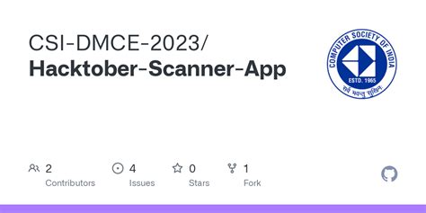 GitHub CSI DMCE 2023 Hacktober Scanner App