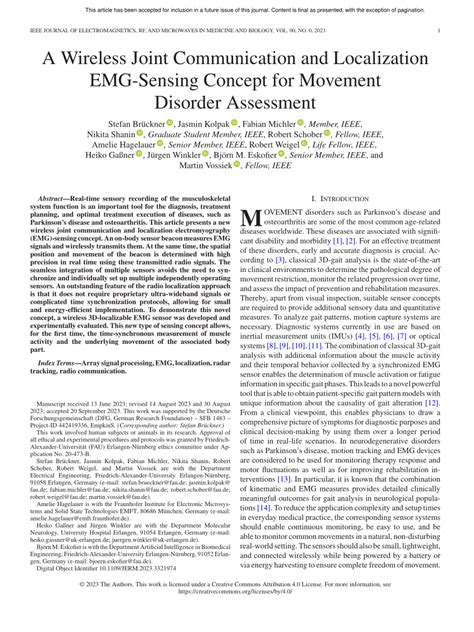 Pdf A Wireless Joint Communication And Localization Emg Sensing