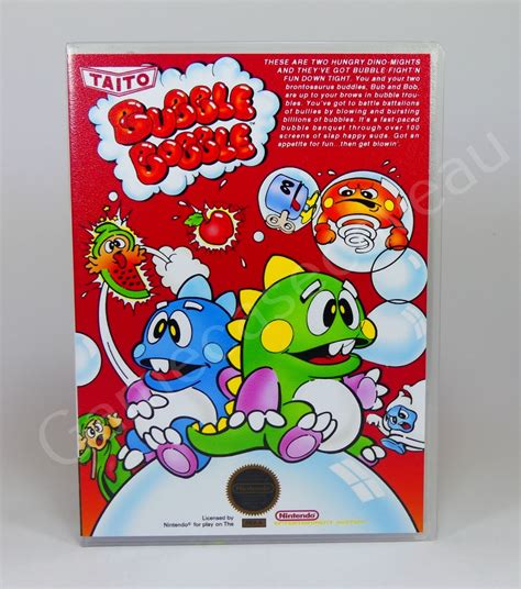 Bubble Bobble Nes Replacement Case Gamecasecaveau