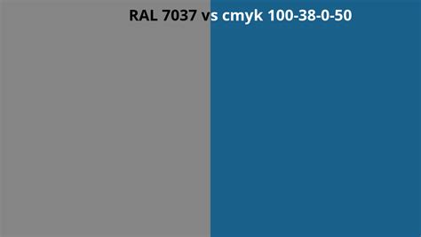 Ral 7037 Vs Cmyk 100 38 0 50 Ral Colour Chart Uk