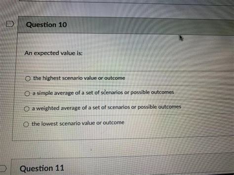 Question An Expected Value Is O The Highest Chegg Com