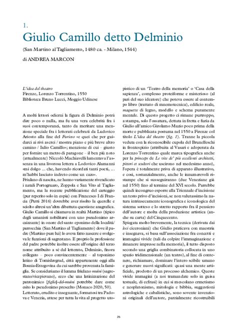 Pdf Giulio Camillo Detto Delminio In Sotto Lala Del Leone Di San