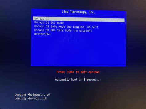 UnRAID Hangs At Boot Menu Resolved General Support Unraid