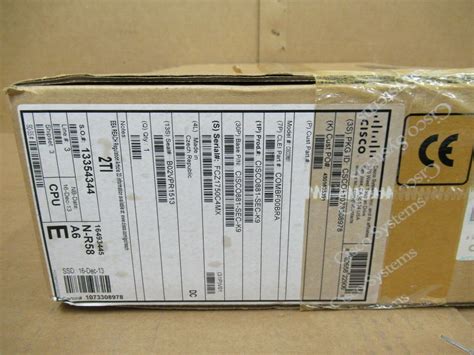 New Cisco Cisco881 Sec K9 4 Port Fast Ethernet Security Isr Router