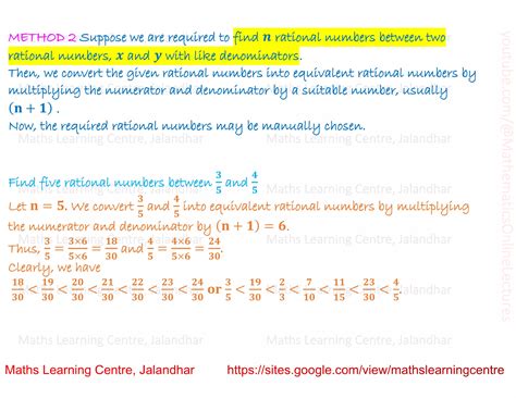 class 9 chapter 1 number systems lecture 2 rationals between two given