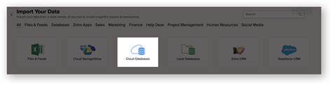 Import From Cloud Databases L Zoho Analytics Help