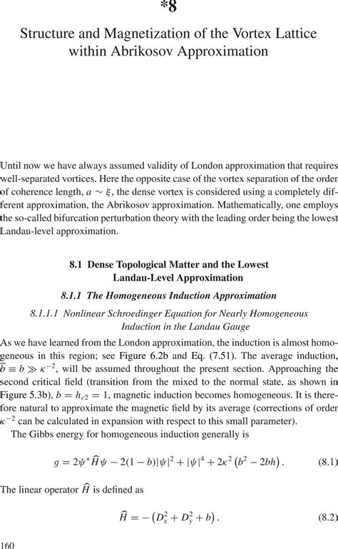 Structure And Magnetization Of The Vortex Lattice Within Abrikosov Approximation 8 Ginzburg