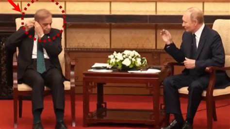 Shehbaz Sharif Earphone Gaffe 20 Pakistan Pms Mic Struggle At Sco Leaves Putin Laughing Again