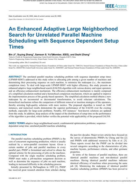 pdf an enhanced adaptive large neighborhood search for unrelated