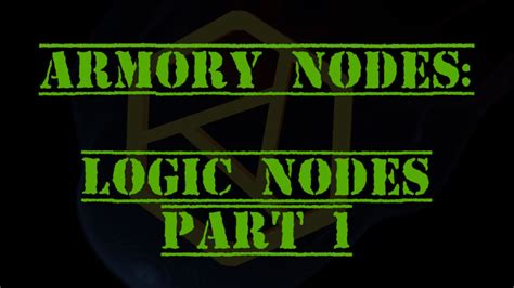Logic Nodes In Armory Part 1 Blendernation