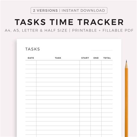 Time Tracker Etsy
