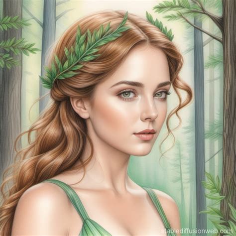 Hermia From Midsummers Night Dream Portrait Style Showing Only The