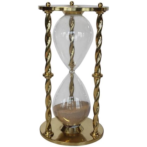 Ovesized Midcentury Brass Hourglass At 1stdibs