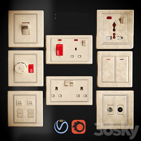 Chint Socket Switch Miscellaneous 3d Model