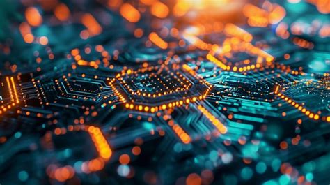 Premium Photo Generate A Modern And Abstract Circuitry Design With E C C D Eb Fd D 