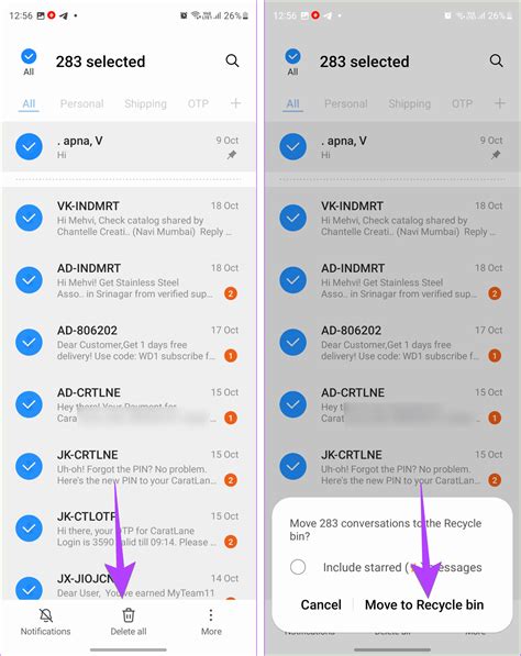 How To Delete Multiple Or All Text Messages On Android Guiding Tech