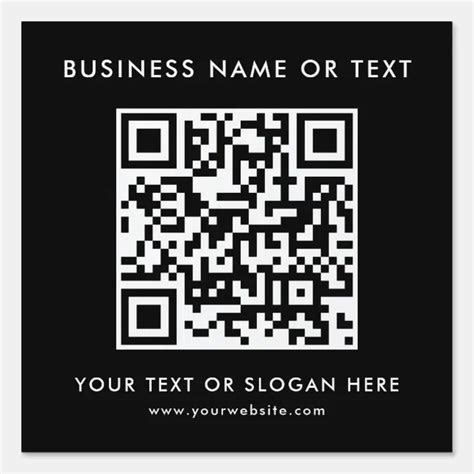 Scan Me Qr Code Logo Modern Elegant Template Yard Sign Zazzle