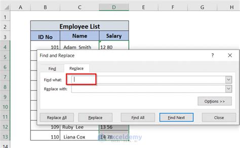 how to find and replace space in excel 5 methods exceldemy