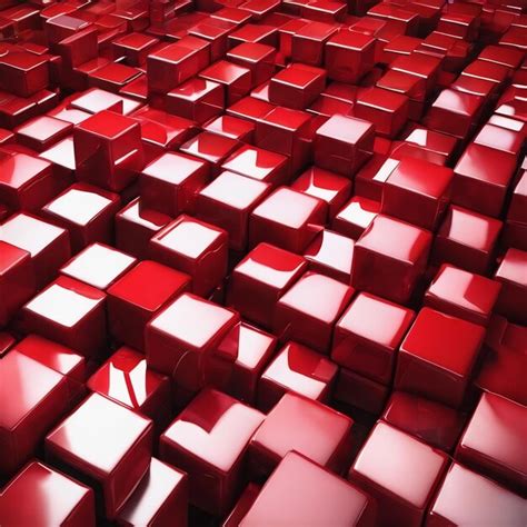 Premium Photo A Group Of Red Cubes