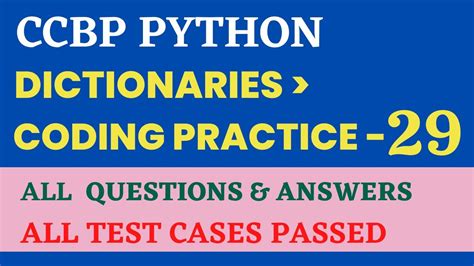 Coding Practice 29 Dictionaries Python Ccbp 40 Youtube