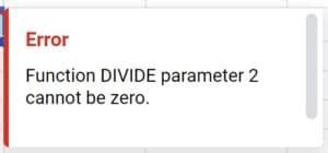 Fixing Or Removing The DIV Error Divide By Zero In Google Sheets