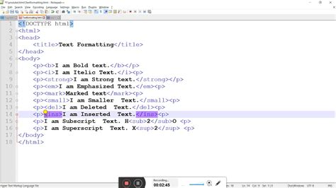 Textformatting Youtube