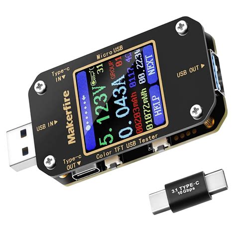 Fancywhoop Type C Usb Power Tester Digital Current Voltmeter Ammeter Volt Amp Bank Meter