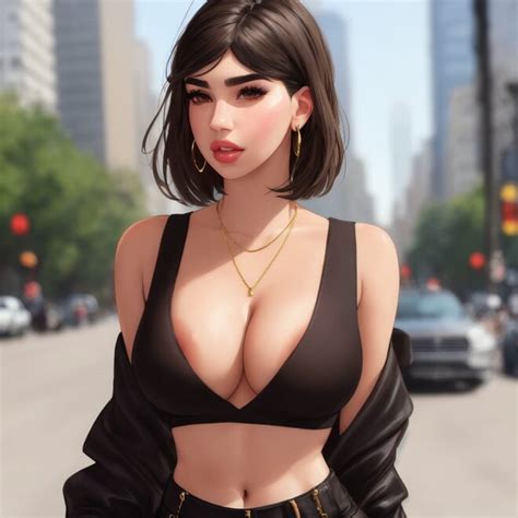 Ai Gallery 1 00058 3809461844 Dua Lipa Blend Cleavage Sexy Nipple
