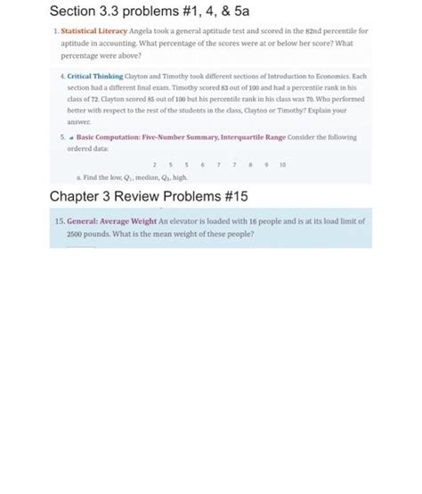 Solved Section 33 Problems 1 4 And 5a 1 Statistical