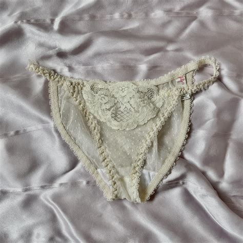Vintage Coquette Lace Panties 🦋 Never Been Warn True Depop