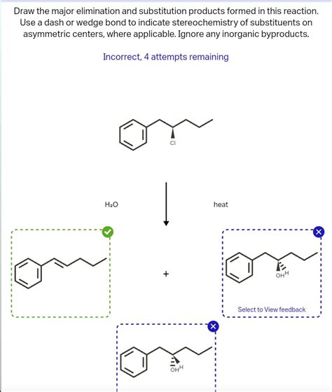 Solved Draw The Major Elimination And Substitution Products Formed In